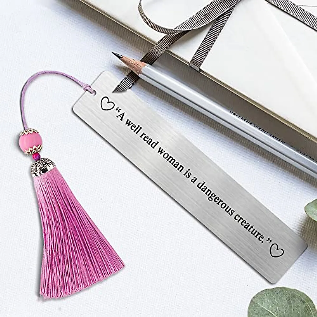 YUWANTR A Well Read Woman is A Dangerous Creature Metal Bookmark Book Lover Gifts for Women Teens Students Friends Bookworm Readers Christian Religious Gifts for Women Men