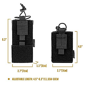 OneTigris Radio Holster for BaoFeng UV-5R BF-F8HP Nylon MOLLE Pouch for Walkie Talkie Rifle Mag (Multicam)