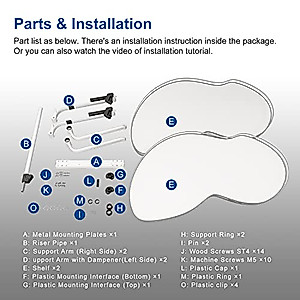 VADANIA Right Swing Pull Out Organizer for 36" Blind Corner Kitchen Cabinet, 2 Tiers Swing Tray, Soft Close, Right Handed Open