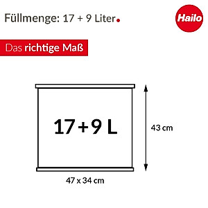 Hailo 0630-200 Öko Duo Plus L, Stainless Steel, Edelstahl