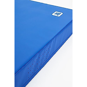 We Sell Mats 8 Inch Thick Bi-Folding Gymnastics Crash Landing Mat Pad, Safety for Tumbling, Back Handspring Training and Cheerleading, 4 ft x 8 ft, Blue
