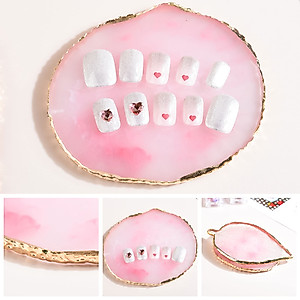 1 Piece Nail Art Palette Nail Polish Palette Mixing Palette Makeup Plate Nail Plates for Nail Art Nail Tip Holder Nail Art Display