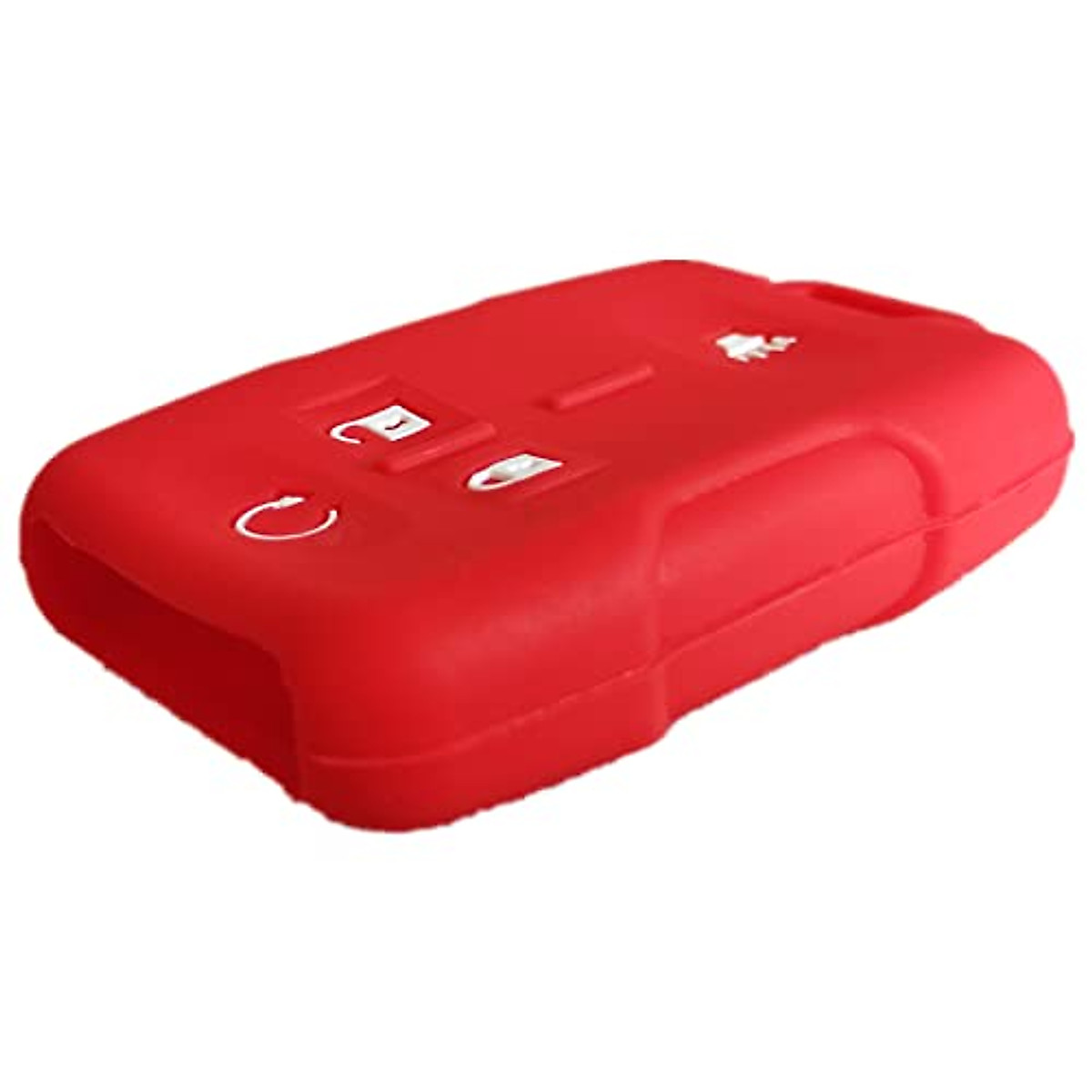 Smart Key Fob Cover Remote Case Keyless Protector Jacket for Chevrolet Silverado Colorado M3N32337100 13577770 13577771 GMC Sierra Yukon Cadillac (Red)