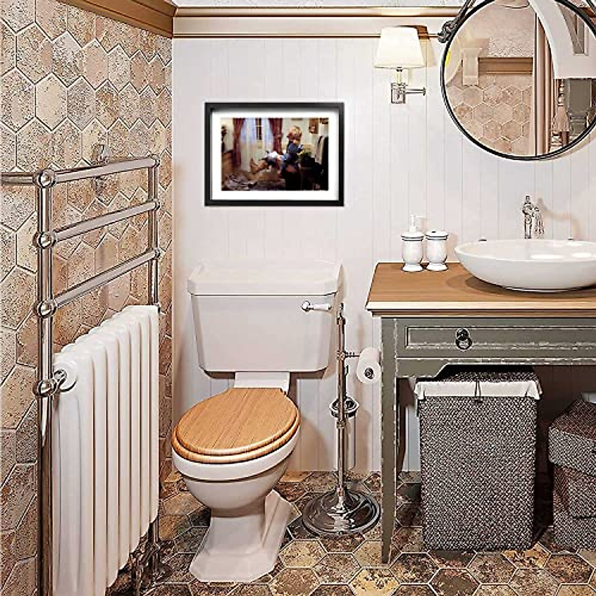 Dumb Movie Wall Art The Toilet Poster Funny Dumber Bathroom Art Frame 12"X16" (Movie 1, 12 in x 16 in)