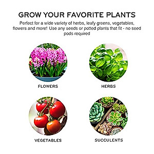 Indoor Herb Vegetable Plant Garden Kit, LED Grow Light Timer & Remote, Planter Grower Kitchen- Stocking Stuffer Unique Gift Holiday Christmas