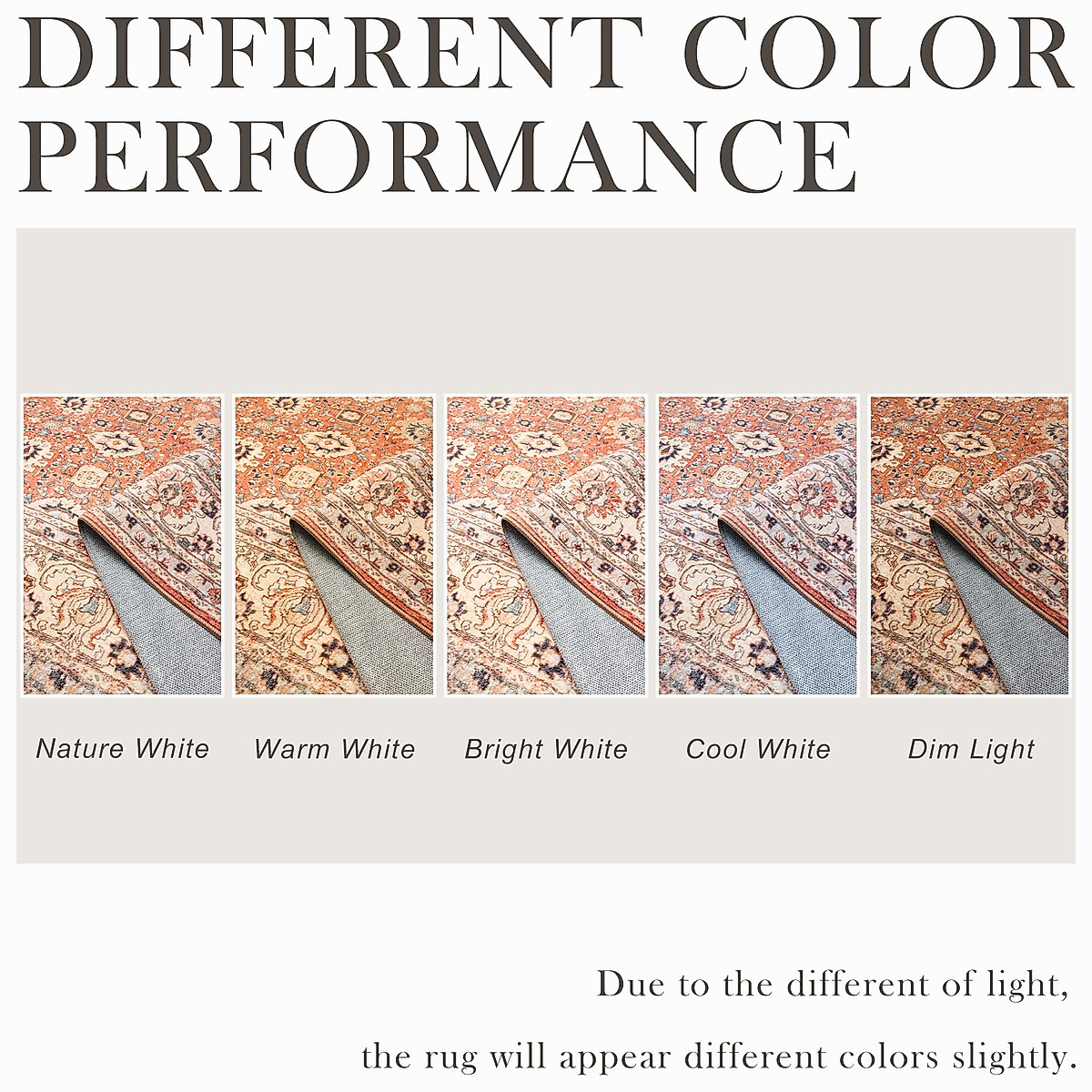 Lbris Washable 8x10 Rugs - Non-Slip Area Rugs for Living Room, Dining Room, Bedroom - Soft Thick Non-Shedding Stain Resistant Faux Wool Large Vintage Farmhouse Area Rugs