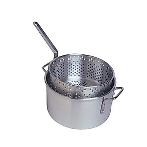 Camp Chef Aluminum Cooker Pot - Indoor & Outdoor Cooking Pot Set with Strainer & Cooking Pot - 10.5 Quart