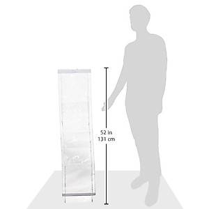 Whitmor White Hanging Shoe File, Clear