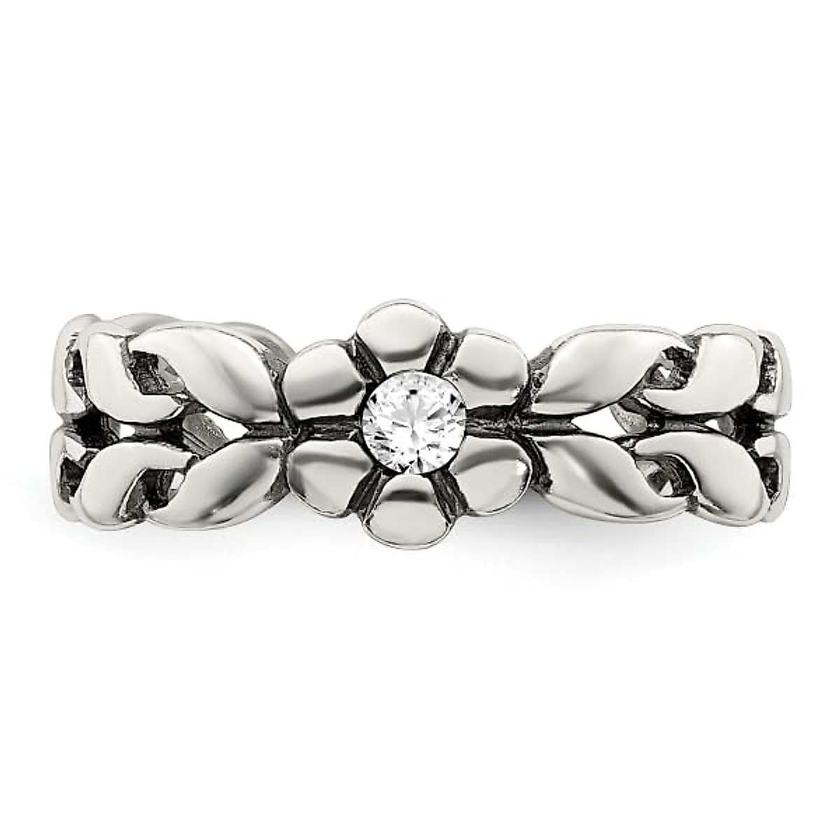 IceCarats 925 Sterling Silver Vintage Rhinestone Crystals Adjustable Toe Ring Open Midi Band Summer Beach Jewelry