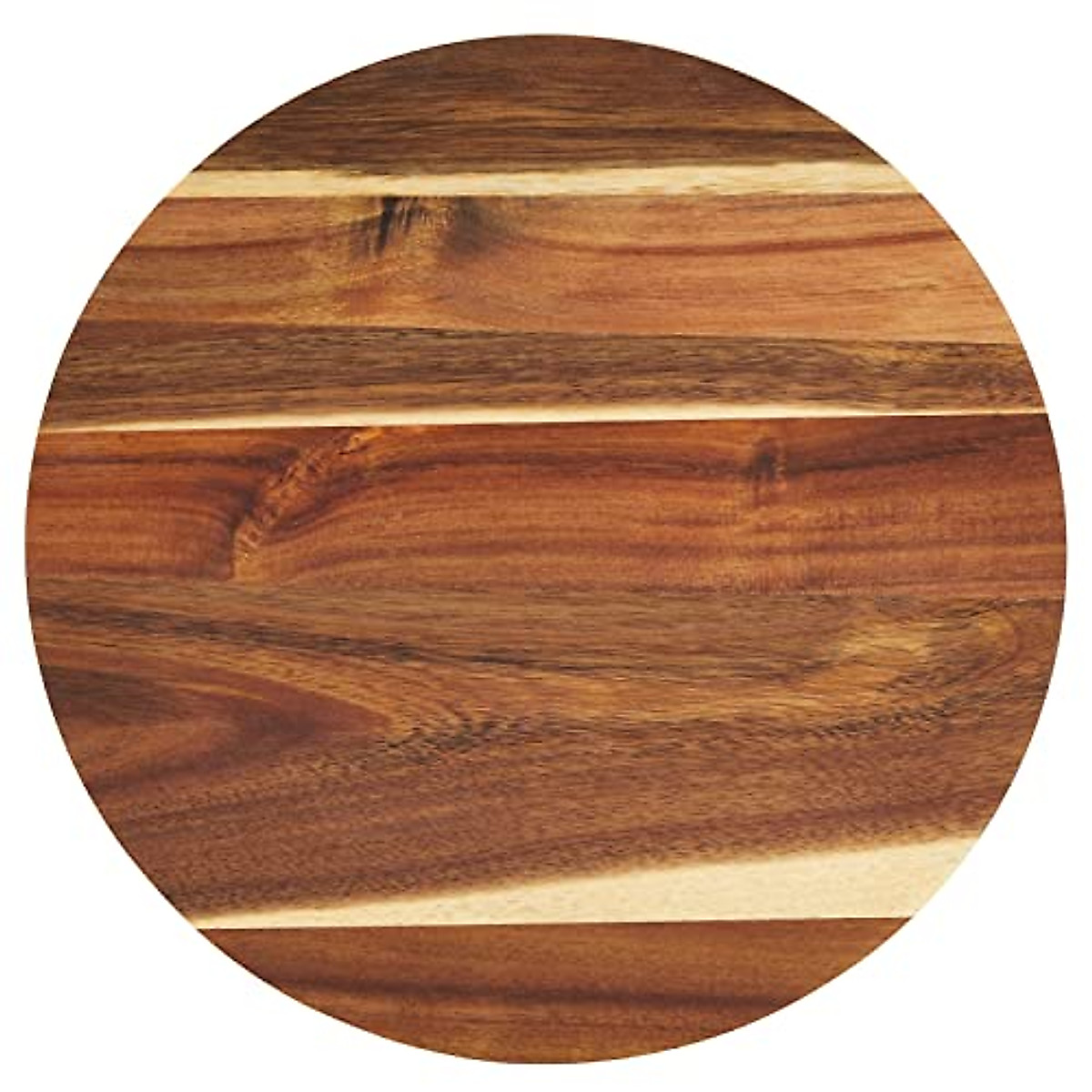 Acacia Wood Cake Stand, Round, Wooden Serving Platter for Appetizer and Dessert Tables at Parties, Birthdays, Weddings, and Restaurants, Rustic-Style (12.75 in)