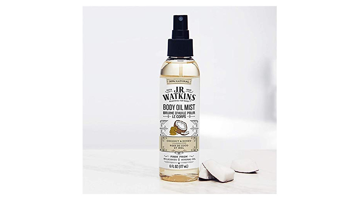 JR Watkins Moisturizing Body Oil Mist with Coconut & Honey - USA Made