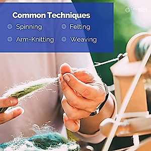 Merino Wool Roving | Premium Combed Wool Top | 22 Micron, Perfect for Felting Projects, Spinning, Wall Hangings and Tapestry (Hyacinth)