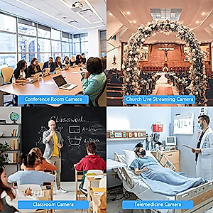 iTOPVIS PTZ Conference Room Camera – 10X Optical Zoom Full HD 1080P USB Conference Webcam for IP Live Streaming, Broadcast Conferences and Education Events (V210U2)