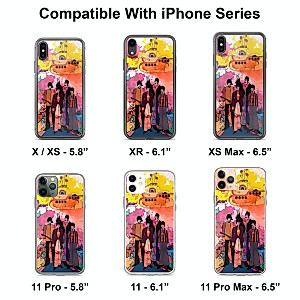 Phone Case Yellow Submarine Colors Compatible with iPhone 14 13 12 11 13 14 Pro Max X Xr Xs 8 7 6 6s Plus Mini SE for Samsung S21 S22 S23 Ultra Tested Absorption Charm