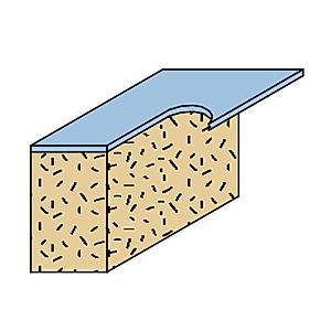 CMT 807.128.11 3-in-I Flush Trim Bit for MDF & Laminates, 1/4-Inch Shank, 1/2-Inch Cutting Length