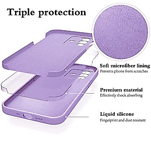 Wousunly Compatible with Vivo V23 5G Case Silicone Liquid Dark Green, Soft Smooth Touch Vivo V23 5G Phone Case Silicone Shockproof Thin Cover (Vivo V23 5G, Purple)