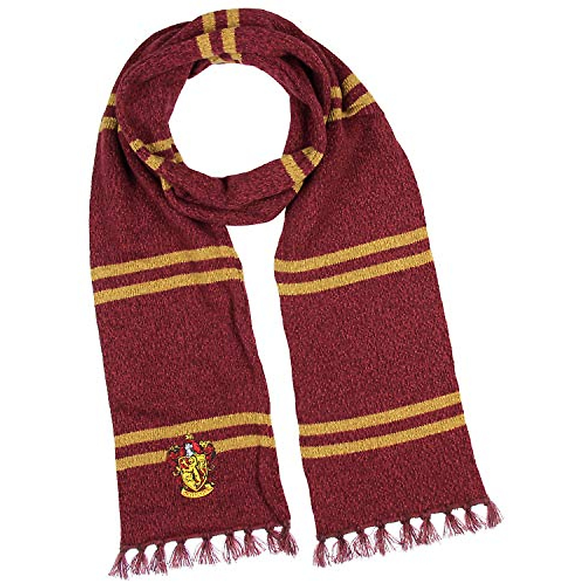 Harry Potter Hogwarts Houses Knit Gryffindor Scarf & Pom Beanie Set (Gyffindor)