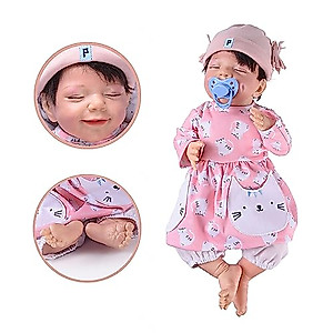 SGTD Reborn Baby Dolls Silicone Full Body, 18 Inch Full Body Silicone Baby Dolls, Handmade Lifelike Best Reborn Dolls, The Best Gift for The Accompany,C