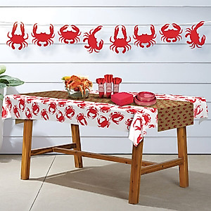 Beistle 2 Piece Crab Decorations Banners For Luau Theme Nautical Beach Décor Under The Sea Party Supplies