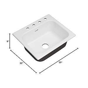 American Standard 77SB25224.308 Kitchen-Sinks, 4 Holes