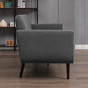 BALUS 80" W Sofa Couch, Upholstered Modern Couch Oversized Loveseat Button Tufted with Thickened Cushion, Mid Century Furniture for Living Room/Bedroom/Apartment Office, Easy Assembly