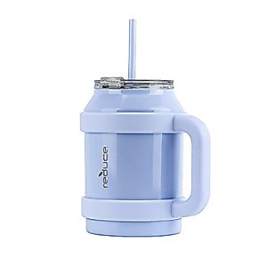Reduce 50 oz Mug Tumbler with Handle and Straw - Stainless Steel with Sip-It-Your-Way Lid - Keeps Water Cold up to 36 Hours - Sweat Proof, Dishwasher Safe, BPA Free - Glacier, Opaque Gloss