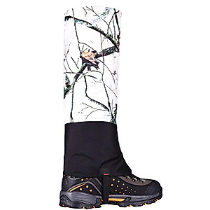 Snow Leg Gaiters Waterproof Snow Boot High Gaiters Snow Camo Legging Warmer Cover for Hiking Ski Hunting Climbing