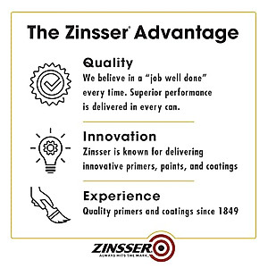 Rust-Oleum Zinsser 307648 Odor Killing Primer, White, Quart
