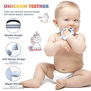 Tinabless Soother Pacifier Set of 2, BPA Free Silicone Newborn Pacifiers Teether Toys for 3-6 Month Baby Boy and Girl, Unique Baby Halloween/Christmas/Shower Gift
