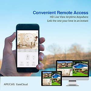 10CH Expandable Wireless Security Camera System with 10.1" Monitor 4pcs 3MP Indoor Outdoor Camera 1-Way Audio Night Vision Motion Detection Home Business CCTV Surveillance 1TB HDD