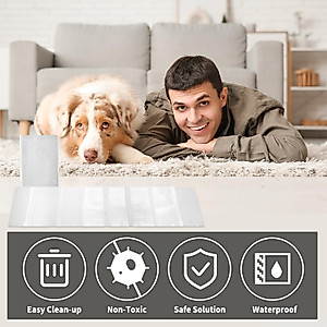 Qualirey 4 Pcs 47 Inch Ultra Large Sticky Mouse Glue Traps Sticky Rat Trap That Work for Rats Roaches Rodents Heavy Duty Pre Baited Mats Indoor Outdoor Catch Pest (White)