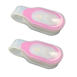 2pcs Hands Free LED Flashlight Clip on Flashlight Mini Safety Nursing Night Lights for Outdoor Sports Pink z1 z1