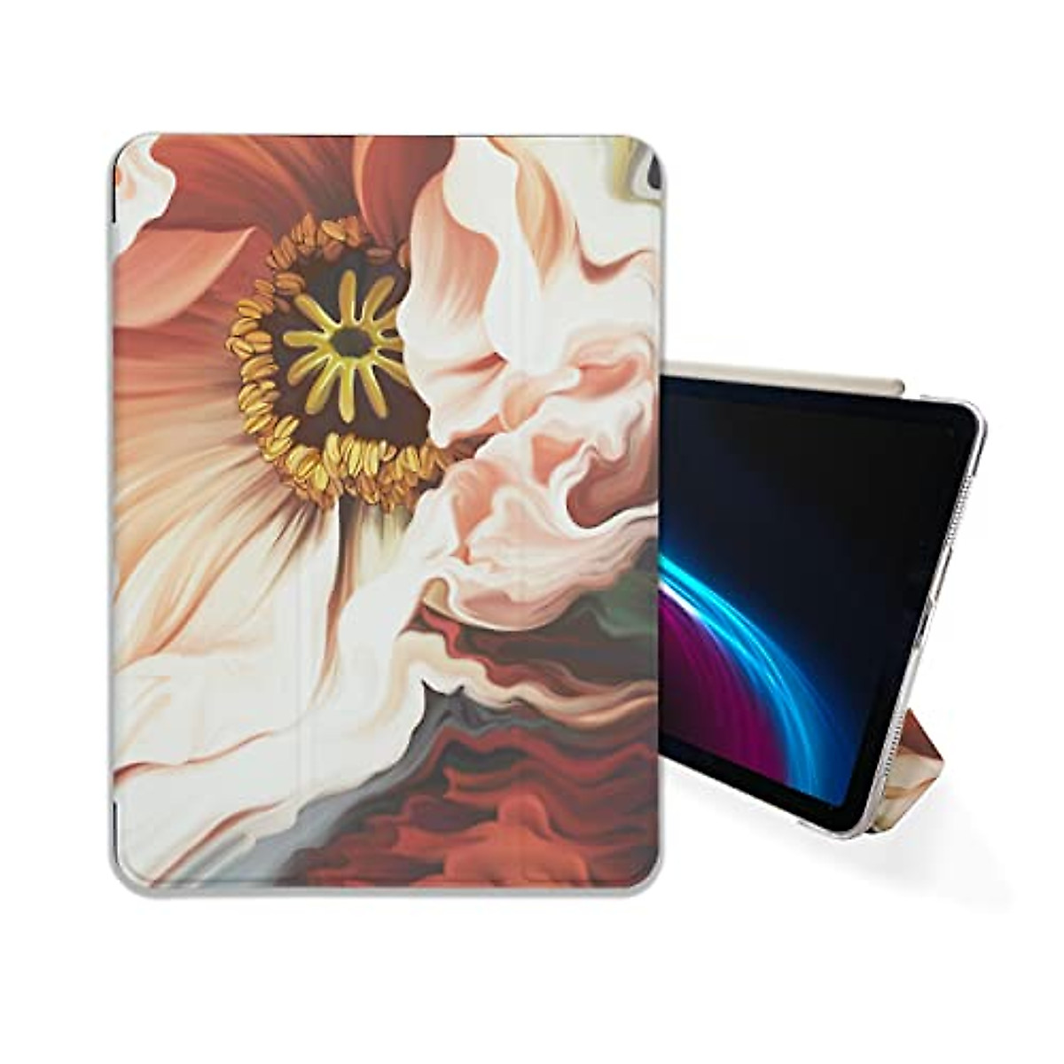 Kawaii Pink Flower Bouquet case Compatible with iPad Mini Air Pro 7.9 8.3 9.7 10.2 10.9 11 12.9 inch Pattern Cover New 2022 2021 Trifold Stand 3 4 5 6 7 8 9 Generation 383 (12.9 Pro 3/4/5 gen)