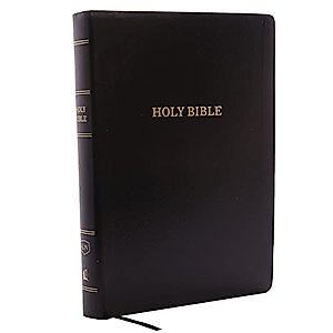 KJV Holy Bible, Giant Print Center-Column Reference Bible, Black Leather-look, 53,000 Cross References, Red Letter, Comfort Print: King James Version