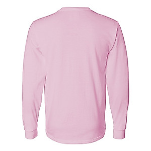 Fruit of the Loom Adult 5 oz. Long-Sleeve T-Shirt, Classic Pink, M
