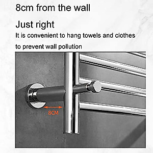 Intelligent Carbon Fiber Timing Constant Temperature and Temperature Regulation 304 Stainless Steel Heating and Drying Electric Heating Towel Rack,Silver