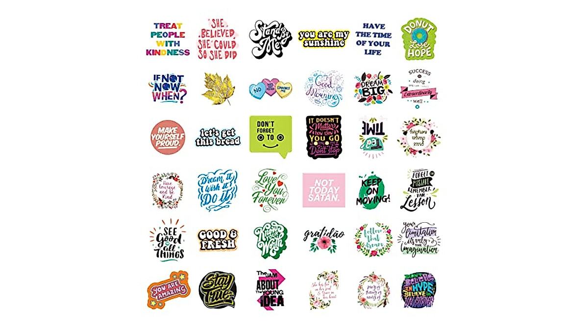 200 Pcs Motivational Stickers for Journaling & Scrapbooking