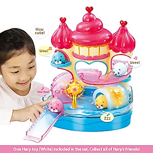 TOYTRON Baby Seal Harp, Harp and Friends, Ice Cream Castle, Battery Operated Interactive Playset Toy with Various Light and Sound Effects - 3 Years and up