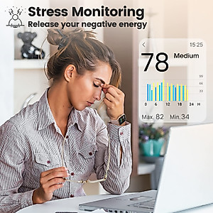 Smart Watches for Women, 2022 Newest Touchscreen Smartwatch for Android Phones and iPhone Compatible, 5ATM Waterproof Fitness Tracker with 24/7 Heart Rate, Blood Oxygen, Sleep Monitor, Watch Pink