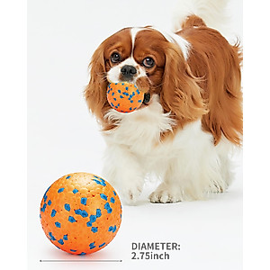 EVERDAZZ Tennis Ball Dog Toys for Aggressive Chewers: Teething Chew Toys - Water Toy Fetch Balls for Large Medium Small Dog and Puppy (2 Balls)