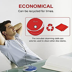 Nicer CD/VCD/DVD Player Cleaner Kit, Laser Lens Cleaning Disc with Double Brush Cleaning System, Set 2