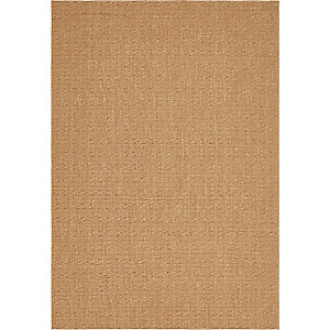 Unique Loom Outdoor Modern Collection Area Rug - Links (8' x 11' 4" Rectangle, Light Brown/ Brown)