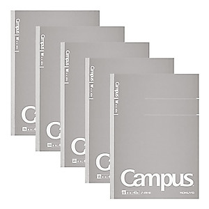 Kokuyo Campus Notes Solid 40 Piece Semi B5 Rhino – W – Medium [5 Books Set]