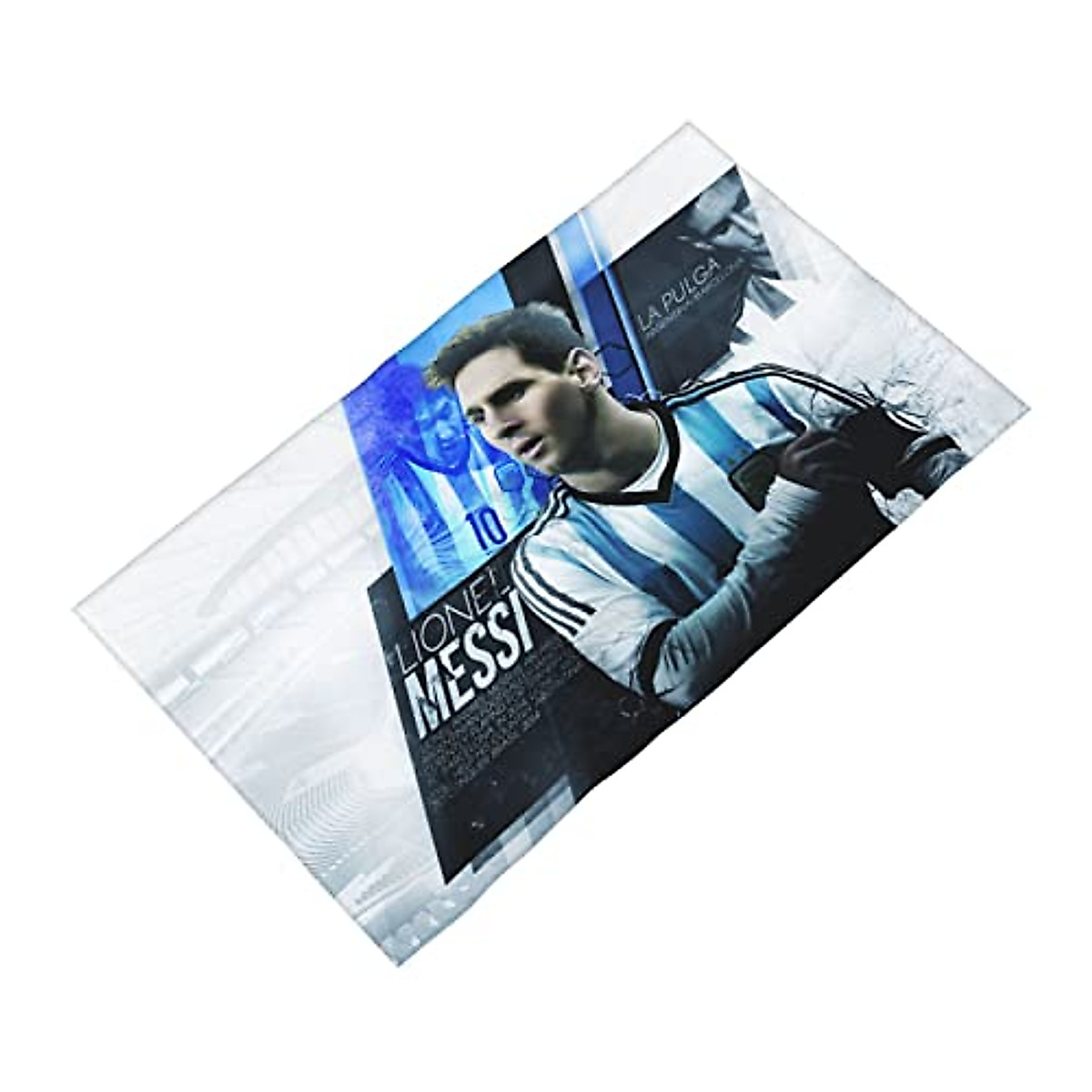 King of Argentina #10 Messi Facial Washcloths Face Wash Cloth Soft Fast Drying Facial Cleansing Cloth for Face 16 X 27.5 Inch