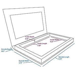 Z Palette Large Deep Black Empty Magnetic Makeup Palette with Clear Window