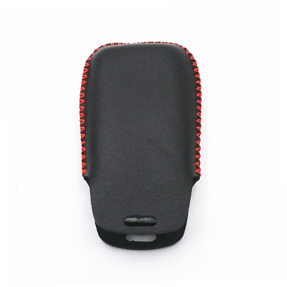 MJKEYAuto Black Leather 4 Buttons Smart Remote Key Fob Cover Chain Case for 2019 2018 2017 Audi A4 allroad A5 A6 A7 A8 Q5 Q7 R8 RS7 S4 S5 S6 S7 S8 SQ5 TT Quattro Sportback