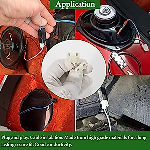 NuIth 72-4500 Car Speaker Wire Harness Connector Adapter Compatible with GM Chevrolet GMC Sierra Suburan Yukon Impala S10 Corvette Camaro Sonoma Aftermarket Front Rear Door Speaker Harness Plug 4 PCS