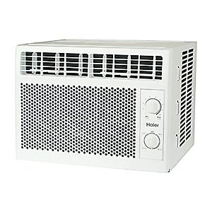 Haier Window Air Conditioner 5000 BTU, Efficient Cooling for Smaller Areas Like Bedrooms and Guest Rooms, 5K BTU Window AC Unit with Easy Install Kit, White