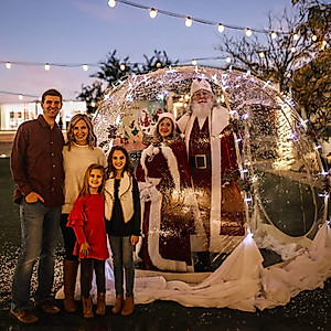 Alvantor Halloween Pop Up Bubble Clear Tent - 15’ x 15’ Instant Igloo Tent - 12-15 Person Screen House for Patios - Large Oversize Weather Proof - Cold Protection Camping Tent - Beige