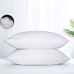 FLXXIE 2 Pack Cotton Down Alternative Toddler Pillows, Super Soft and Breathable Baby Small Pillows for Sleeping, Travel, Crib, 13x18 Inches